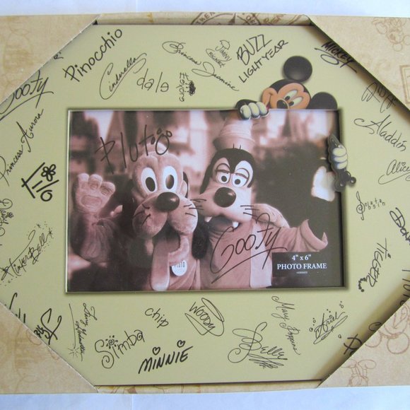 Disney | Accents | Disney Mickey Autograph Photo Picture Frame | Poshmark